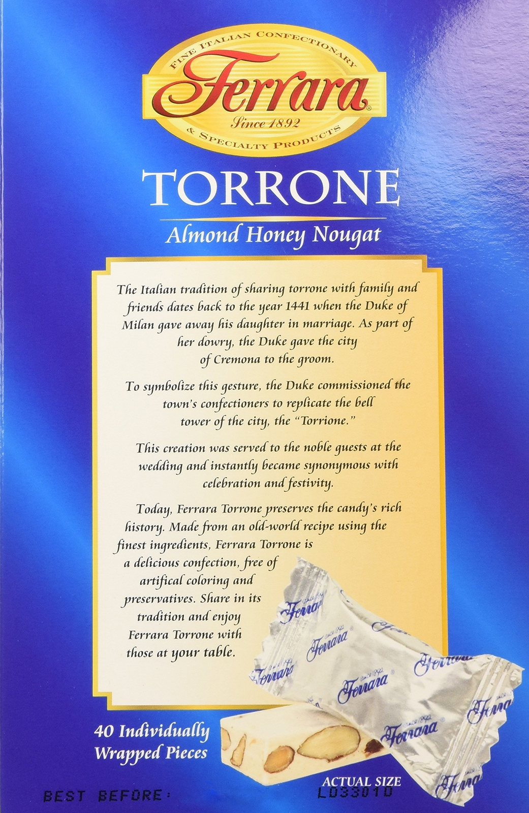 Ferara Torrone Candy, 40-Count (71403-00024) | eBay