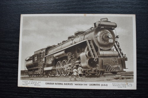 Postcard Canadian National Railway Train Locomotive "Northern Type" No ...