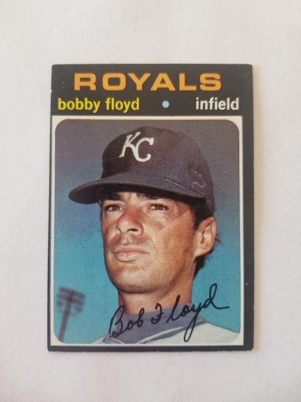 BOBBY FLOYD 1971 TOPPS BASEBALL CARD #646 KANSAS CITY ROYALS SHORT ...