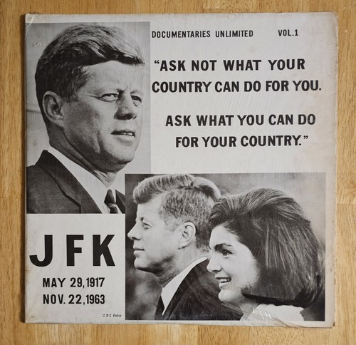 John F. Kennedy Vintage Tribute Vinyl LP Record VG+ IN SHRINK RARE JFK ...