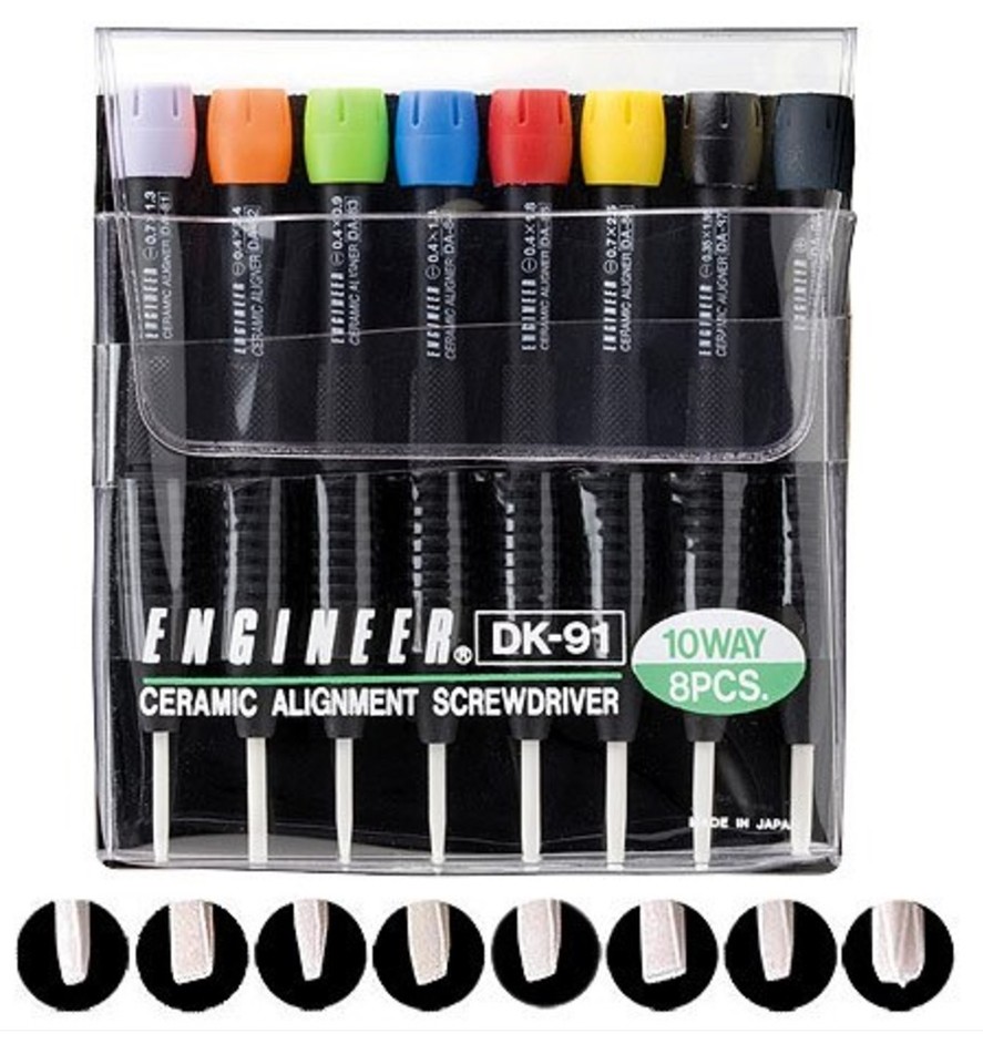 ENGINEER CERAMIC TIP SCREWDRIVER SET (8pcs) DK-91 MADE IN JAPAN | eBay