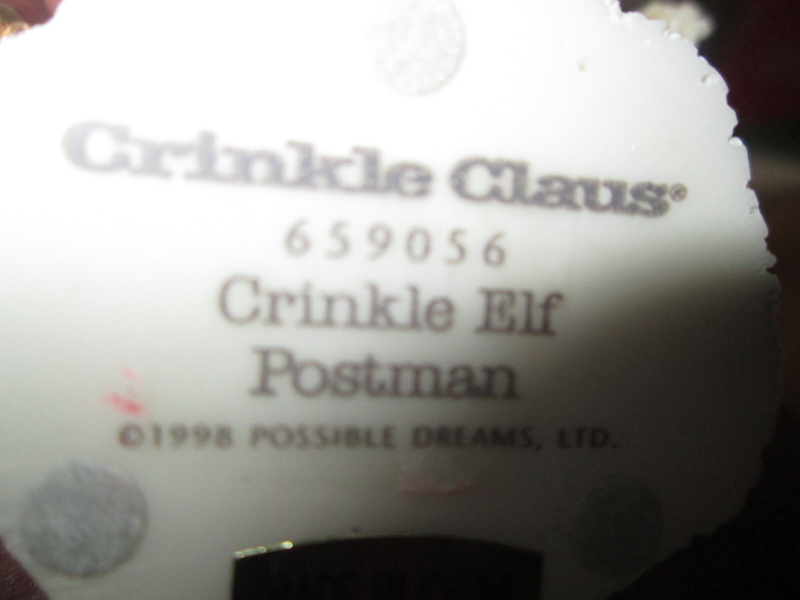 1998 Crinkle Claus Possible Dreams Elf Postman Figurine 659056 | eBay