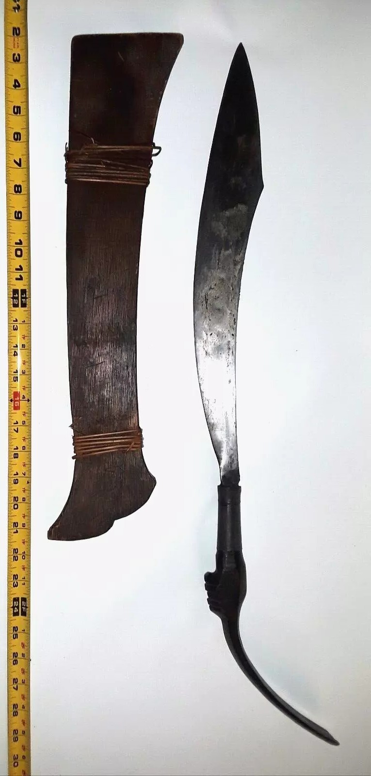 Filipino Sword Moro Antique Parang Pira Philippine Scabbard Philippines ...
