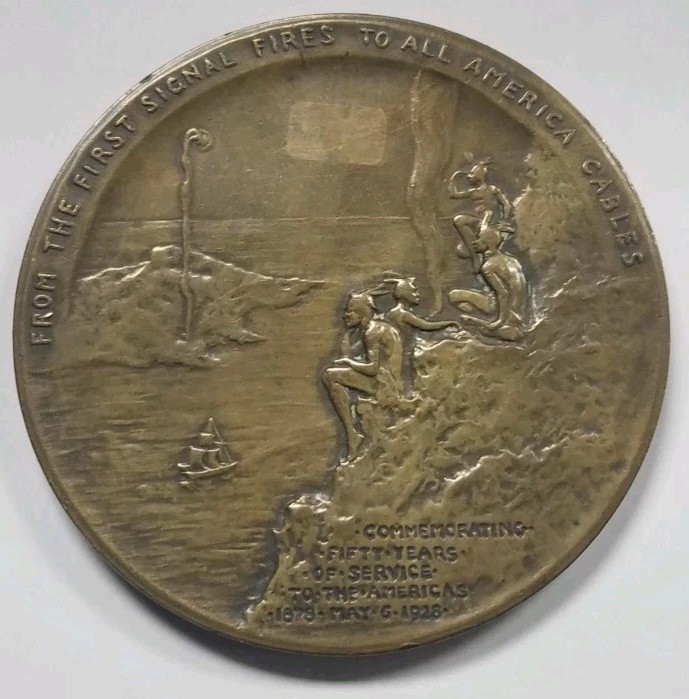 All America Cables Medal | 50 Years of Service to the Americans 1878 ...