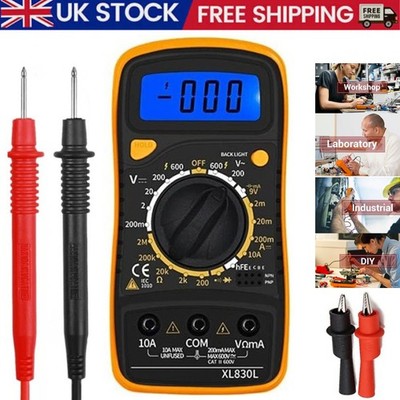 Professional Digital Multimeter Voltmeter Ohmmeter Ammeter Multi Tester ...