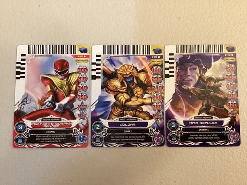 Power Rangers Action Card Game Lot Power Rangers Mighty Morphin Red ...
