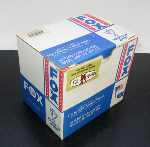 FOX 15BB CL 1.5cu in Vintage 2 stroke glow engine with muffler for ...