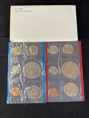 US Mint 1976 Uncirculated Coin Set Denver & Philadelphia OGP Free ...