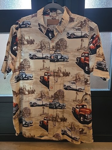 Clearwater Outfitters VTG Print Pick Up Shirt Button Up Full Print Men ...