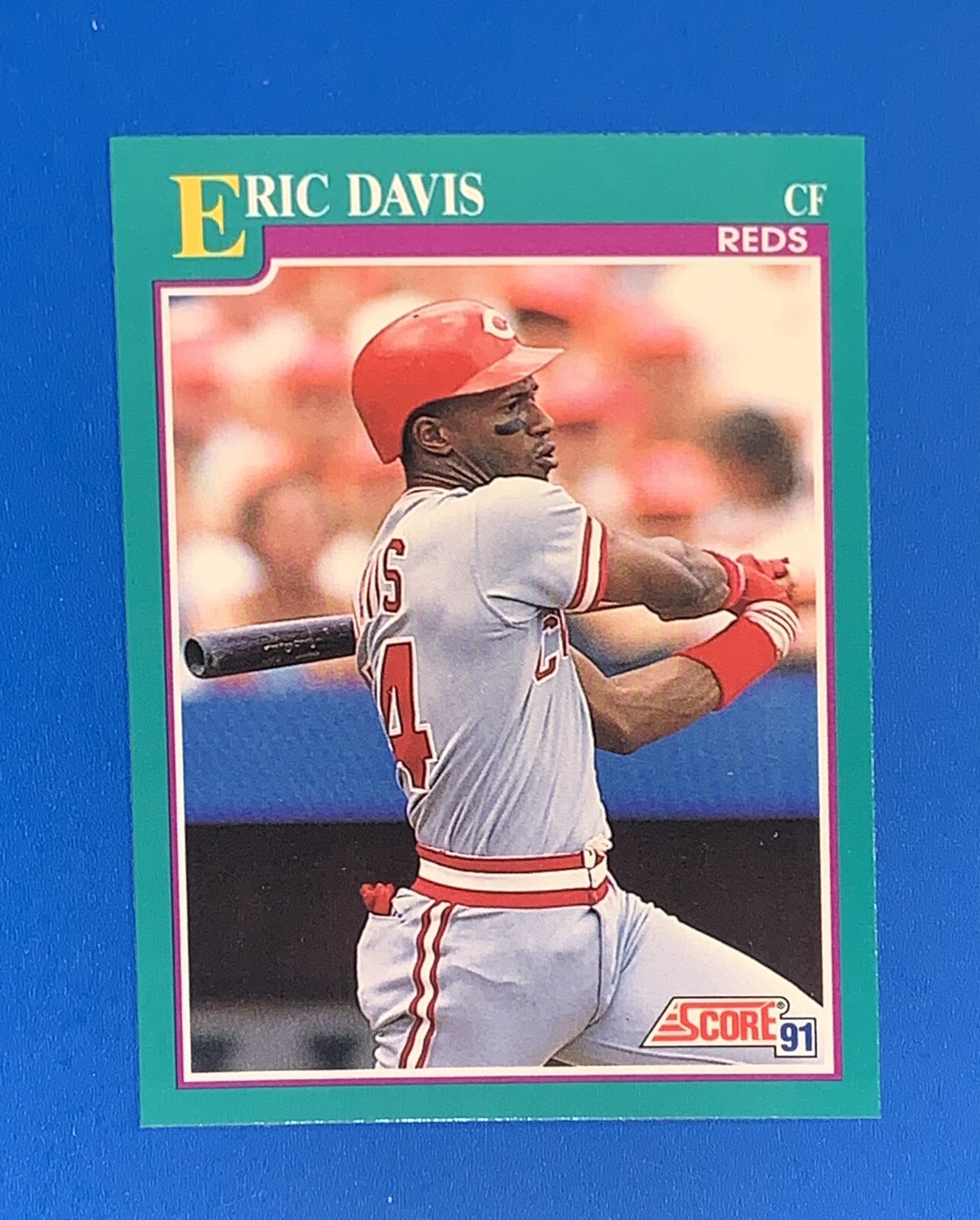 1991 Score Eric Davis Baseball Card #137 Cincinnati Reds Set Break NM ...