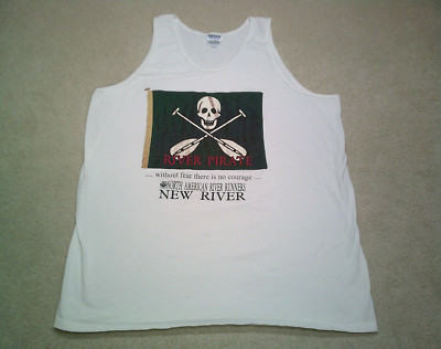 Vintage River Pirate Tank Top T Shirt Mens XL Extra Large White | eBay