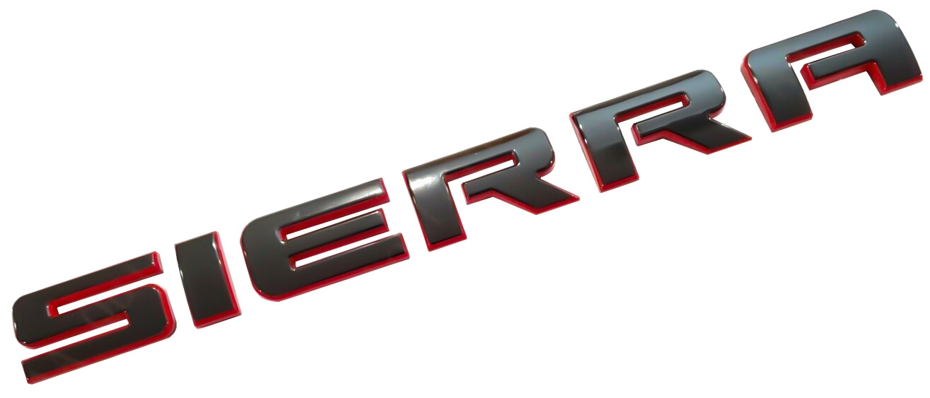 1x RedLine GMC Sierra Letter Emblems Badges Front Door/Rear Tailgate | eBay