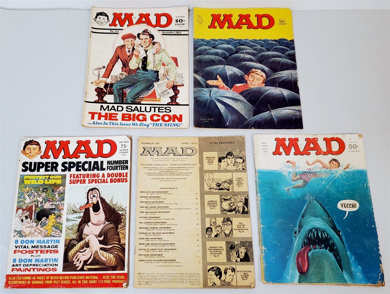 Z-441 VINTAGE 1970'S MAD COMIC LOT OF 5! | eBay