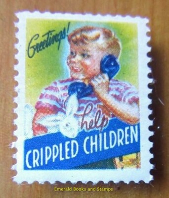 Cinderella/Poster Stamp USA 1944 - Help Crippled Children - a476a | eBay