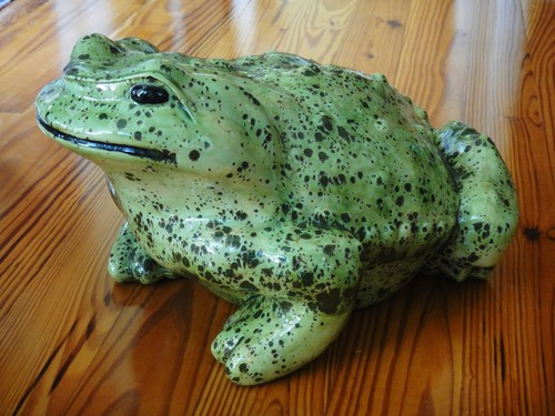 Vintage Arnels Ceramic Frog Toad Light Green Spotted Garden Figure 13 ...
