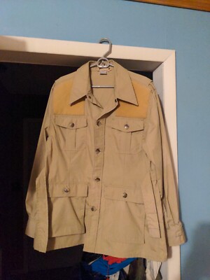 VINTAGE Cabelas Jacket Women's Large Tan Button Up Shooting Jacket. | eBay
