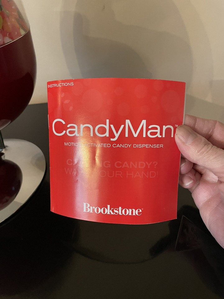 Brookstone Candyman Motion Activated Candy Dispenser Red Silver | eBay
