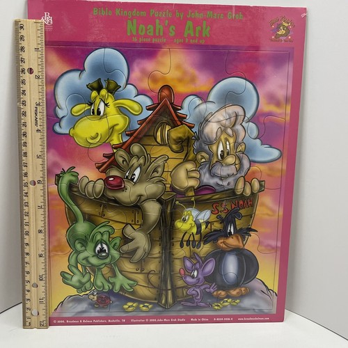 NEW/sealed Noah’s Ark 16 Pc Tray Puzzle Illustrated By John-Marc Grob ...