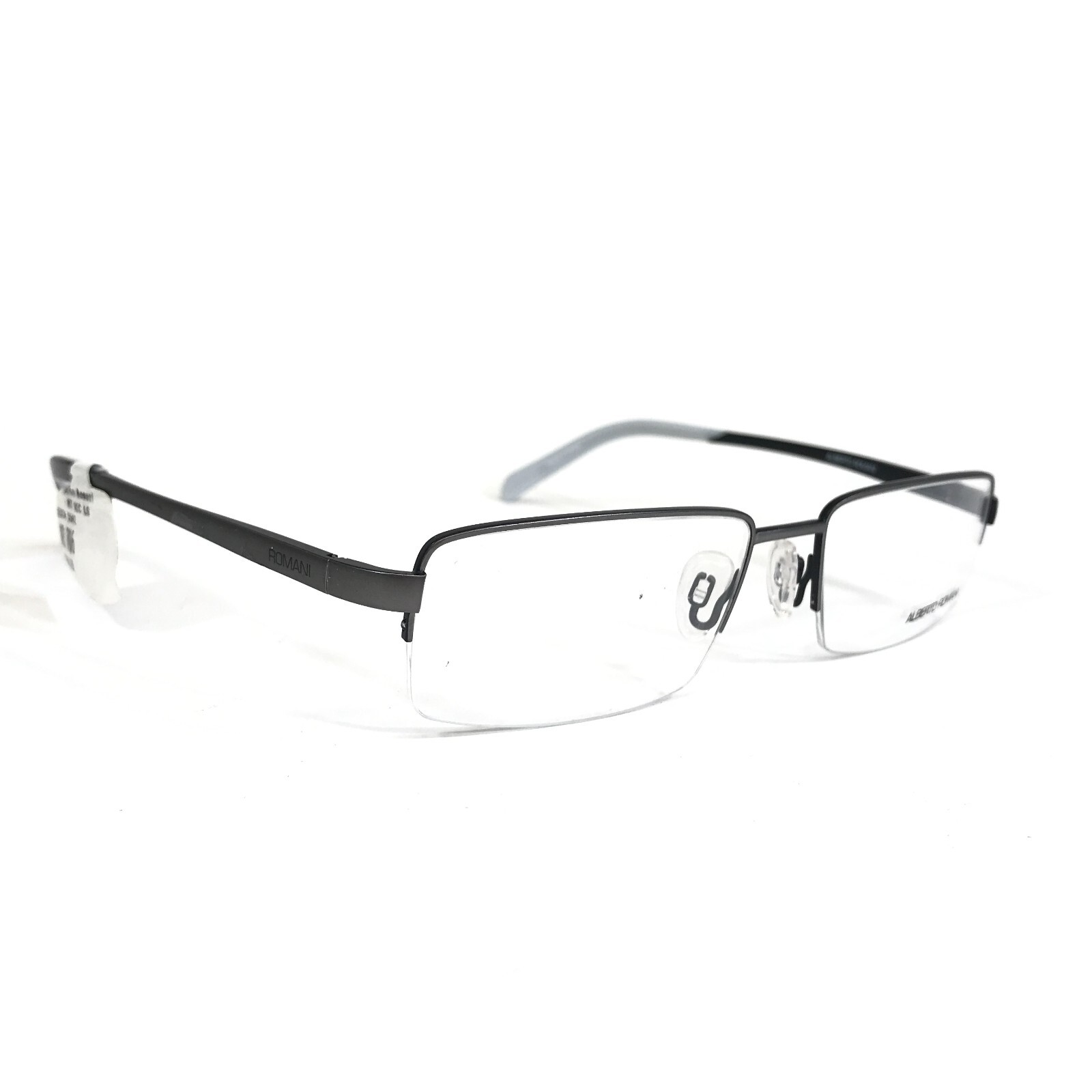 Alberto Romani Eyeglasses Frames AR 706 GM Gunmetal Gray Rectangular 56 ...