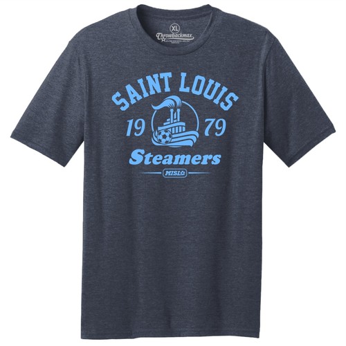 St. Louis Steamers 1979 Logo MISL Soccer TRI-BLEND Classic Cut Tee ...
