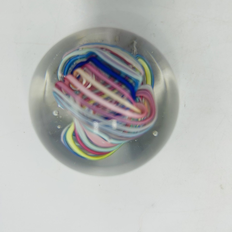 2” Art Glass Signed Paperweight RH or PH Robert Hamon Paul Harrie ...