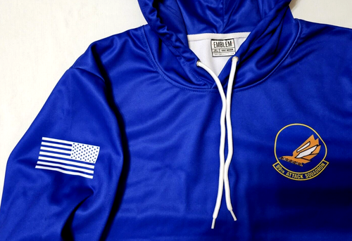 89 Attack Squadron Marauders Ellsworth AFB,SD EMBLEM Sz.M Hooded ...