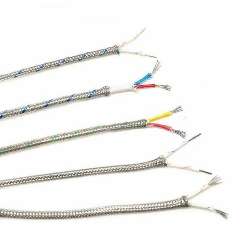 KX Type Thermocouple Wire Shielded Braided Cable K2x0.4mm/0.5mm/0.6mm/0 ...