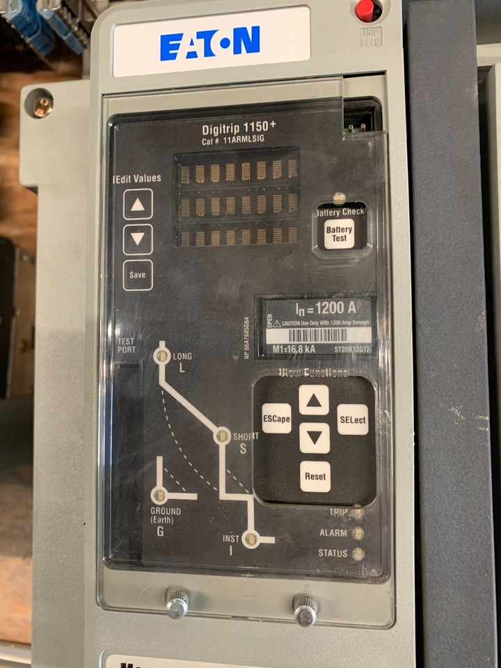 MDS616 Magnum DS Eaton Circuit Breaker MODO 1200A Digitrip 1150+ LSIG ...
