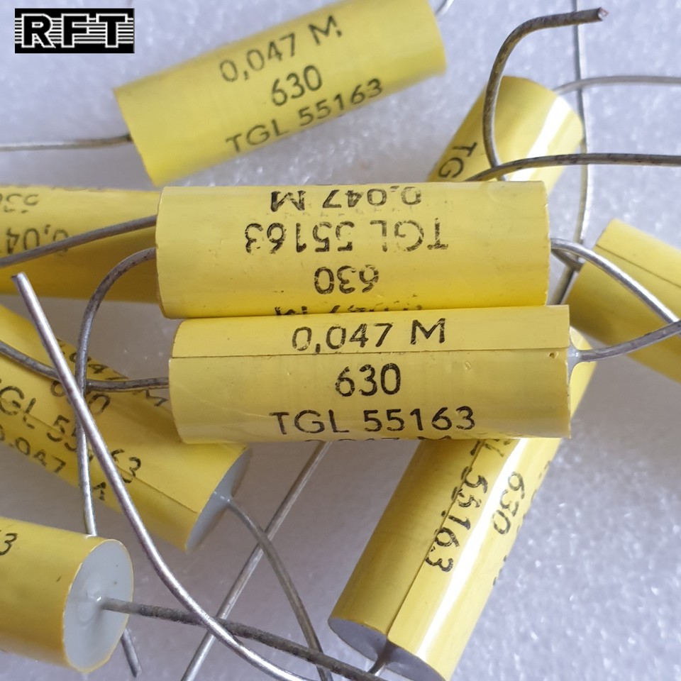 10x 47n 0.047uF 630V Polyester Capacitor Germany RFT MKT Audio Tube ...