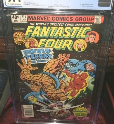 Fantastic Four #211 Cgc 9.4 Key 1st Appearance Terrax App Galactus ...
