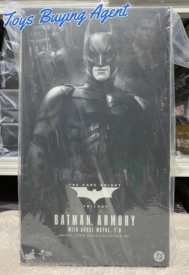 Ready Hot Toys MMS750 The Dark Knight 1/6 Batman Armory with Bruce ...
