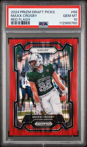 2024 Panini Prizm Draft Picks Maxx Crosby Red Flash 8/49 PSA 10 | eBay
