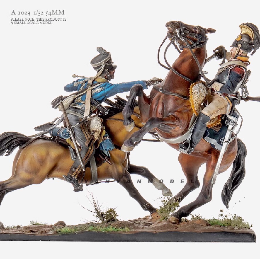 1/32 resin figures modle European Cavalry Battle unassembled Unpainted ...