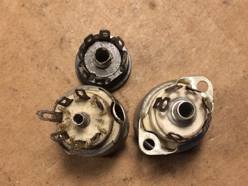 3 NOS 7-pin Mixed Vacuum Tube Sockets for guitar amps 2 ceramic 1 ...