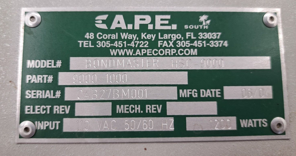 Bondmaster HSC-9000 Bonding Repair And Production System | eBay