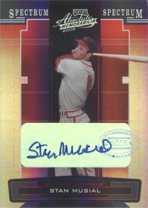2005 Playoff Absolute Memorabilia - Stan Musial #190 Spectrum Silver ...