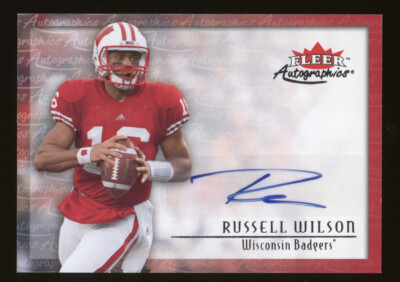 Russell Wilson Badgers 2012 Fleer Retro Autographs RC #00AU-RW (Fleer ...