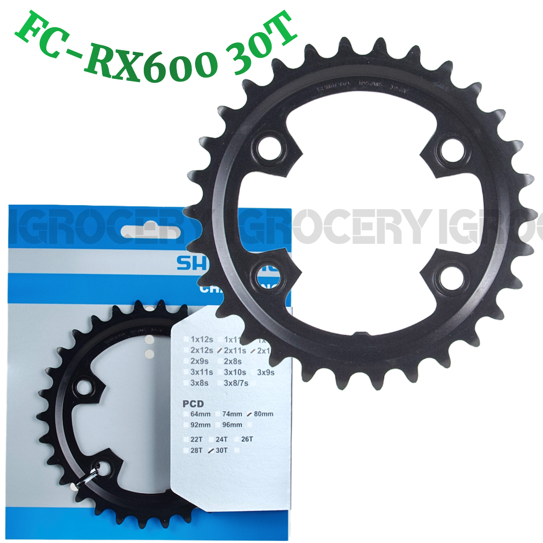 Shimano GRX FC-RX600 30T 80mm BCD 4 Arm Inner Chainring NIB | eBay