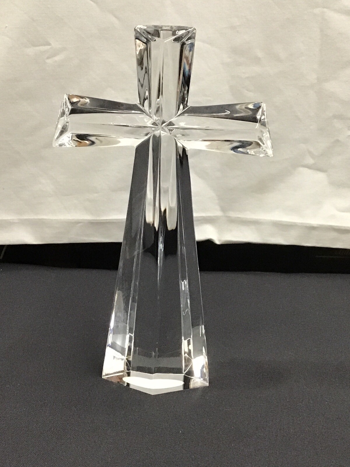 Bohemia Czech Republic 24% Lead Crystal Cross 7.5" tall, Teleflora Gift ...