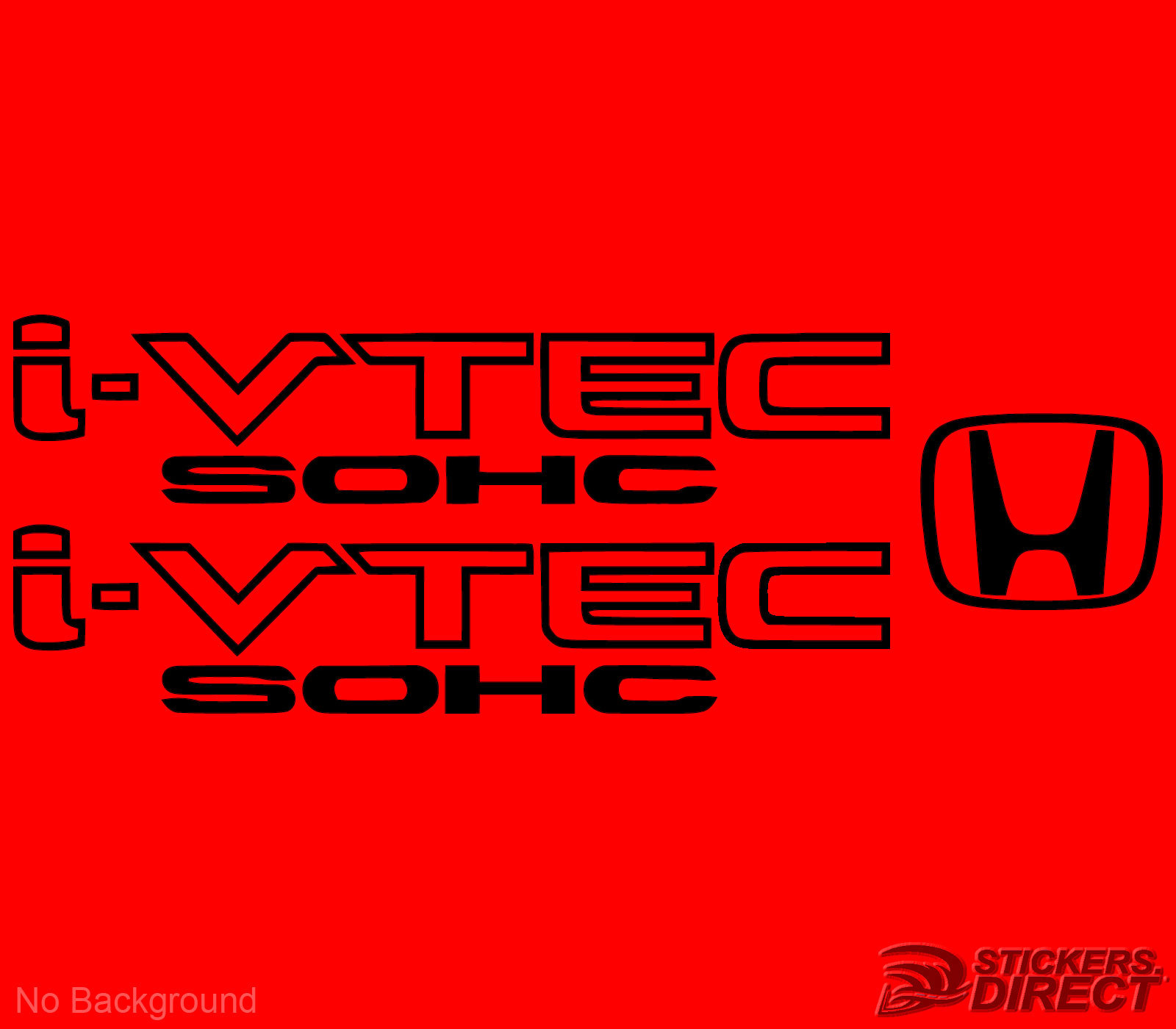 I-Vtec SOHC Decal Top Vinyl Stickers Set Of 3 Honda Civic Accord ...