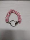 Spiral Paracord Wrist Keychain Pink/White PWS#1 | eBay