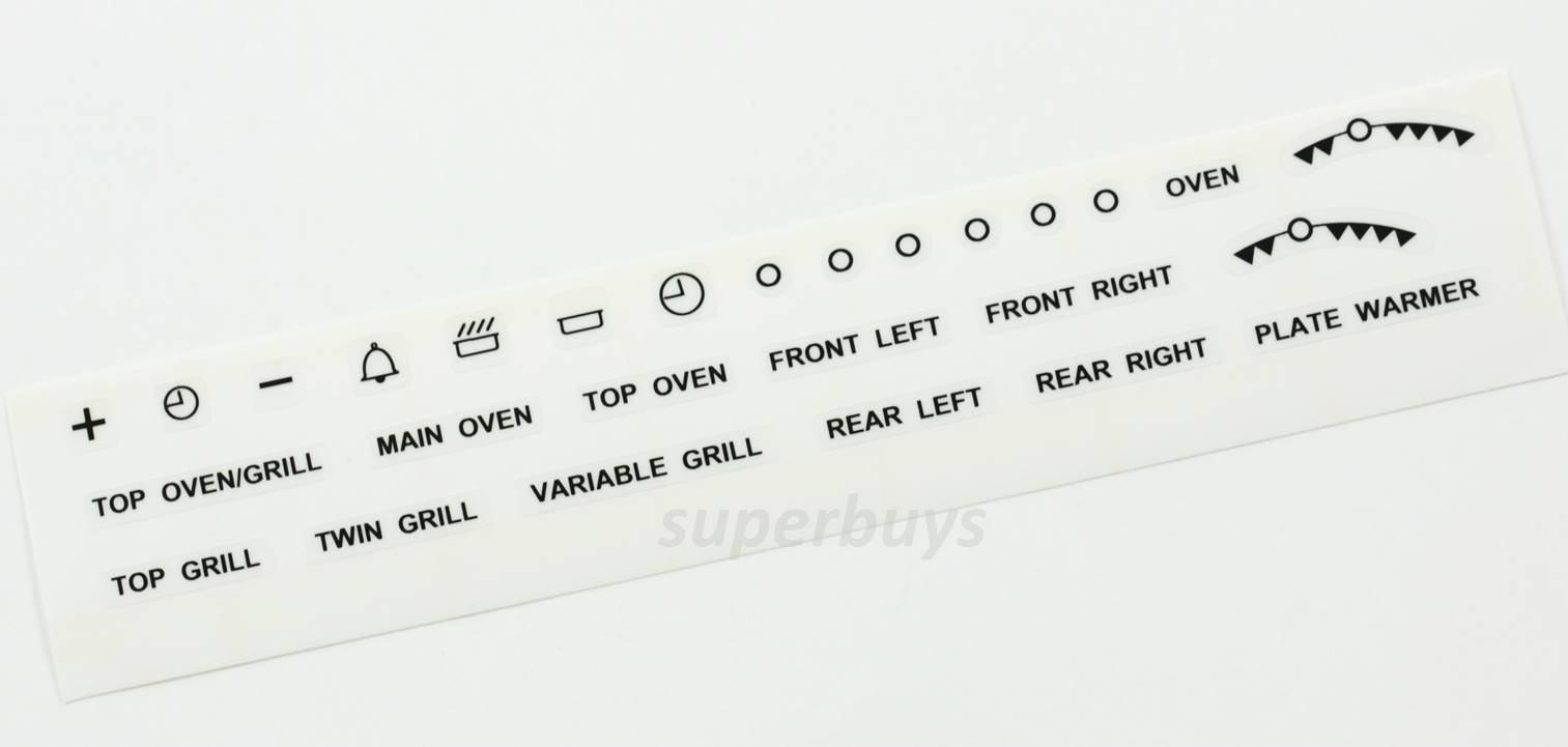 27pc Words Symbols Text Oven Stove Gas Adhesive Cooker Dial Knob ...