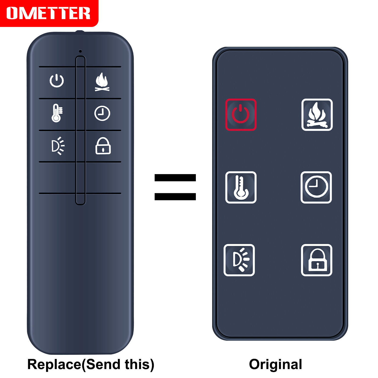 Remote Control For Febo Flame Electric Fireplace Heater ZHS-36-A 15IN ...