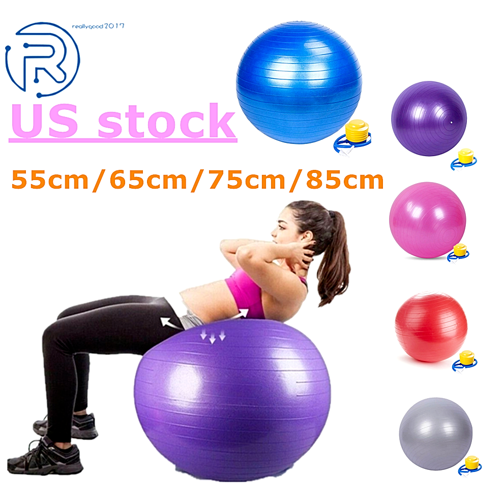 **NEW** Athletic Works Fitness Exercise Yoga Ball Balance Trail 65 cm ...