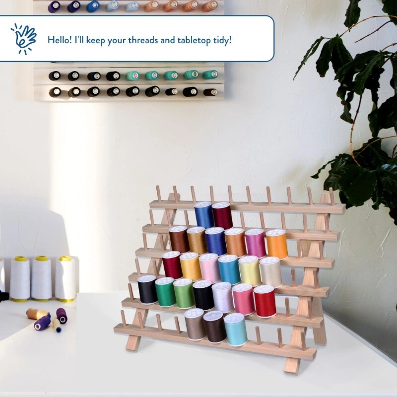Hello Hobby Sewing Thread Spool Organizing Storage Rack, Holds 60 ...