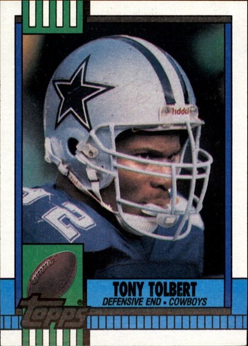 1990 Topps Football (with disclaimer) #484 Tony Tolbert RC - Dallas ...