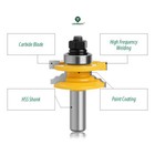 12mm 1/2 Shank Rail & Stile Joint Router Bits Set Tongue & Groove Ogee ...