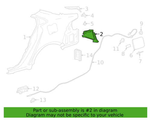 2020 2021 2022 Toyota corolla REAR quarter panel extension, 61697-02160 ...