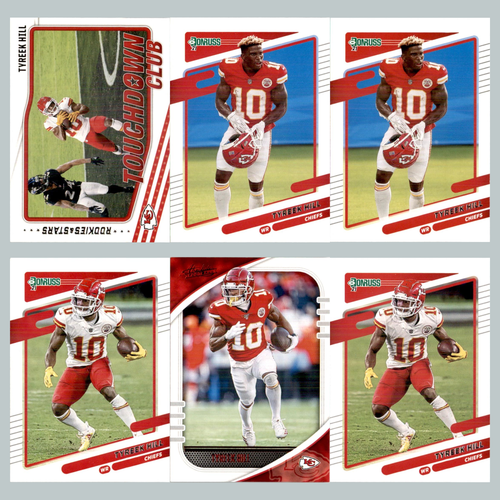 Tyreek Hill Lot 6 Football Cards 2021 Panini Rookies & Stars Touchdown ...