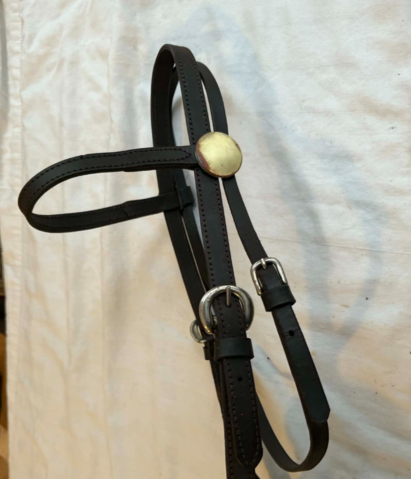 QUALITY -Complete Western RANCH Leather Headstall/Reins/Bit TACK LOT ...
